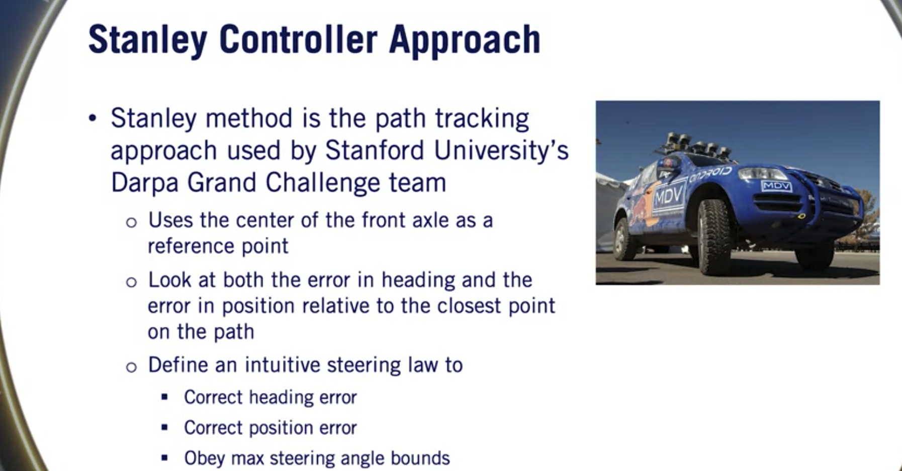 自动驾驶 6-3 几何横向控制 - Stanley Geometric Lateral Control - Stanley_stanley控制器-CSDN博客