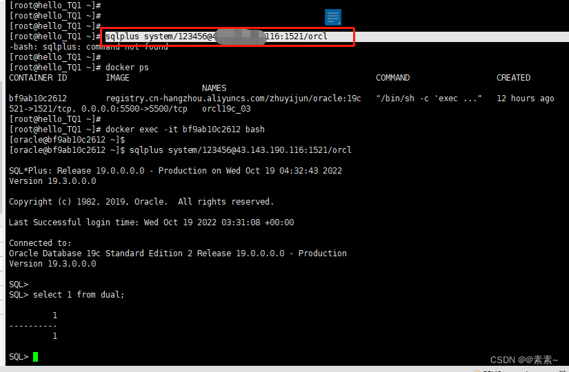 Linux下安装docker以及docker安装Oracle19c的全部详细过程及各种问题解决-CSDN博客