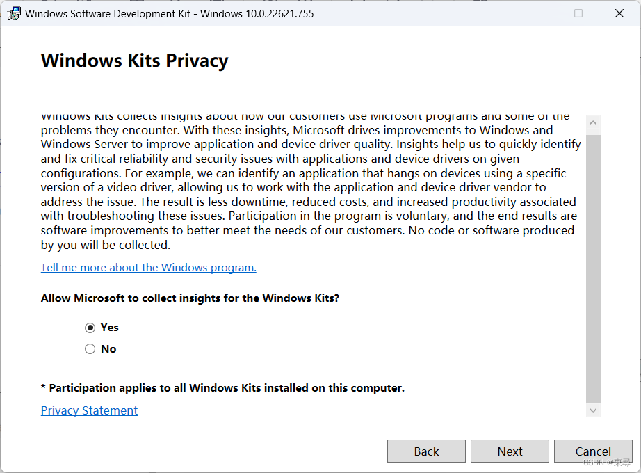 Win11 安装 Windows SDK_win11sdk-CSDN博客