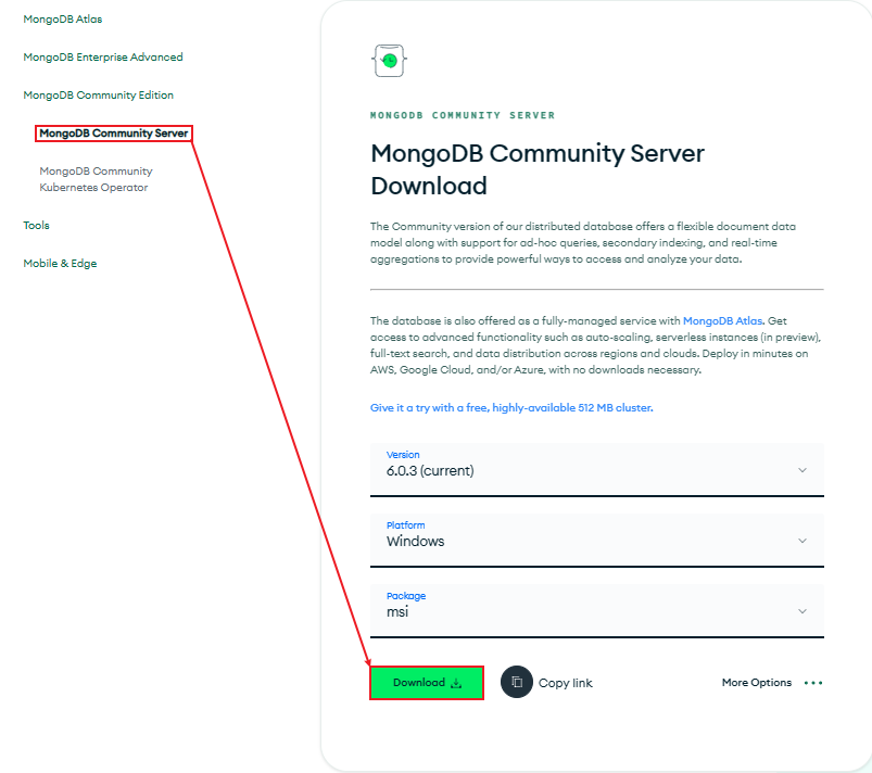 MongoDB下载安装与测试连接(windows)_mongodb客户端下载-CSDN博客