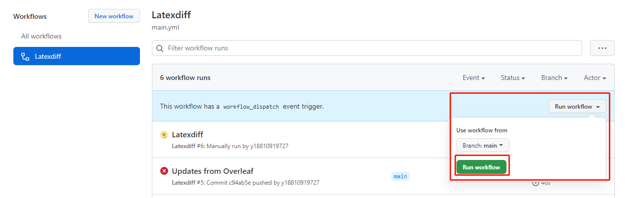 利用Github Action运行latexdiff，在overleaf上自动生成修订文件_overleaf修订-CSDN博客