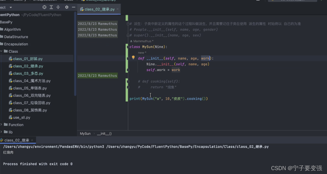 【python】封装、继承、多态运用封装继承多态 Python定义歌手代码 Csdn博客 1158