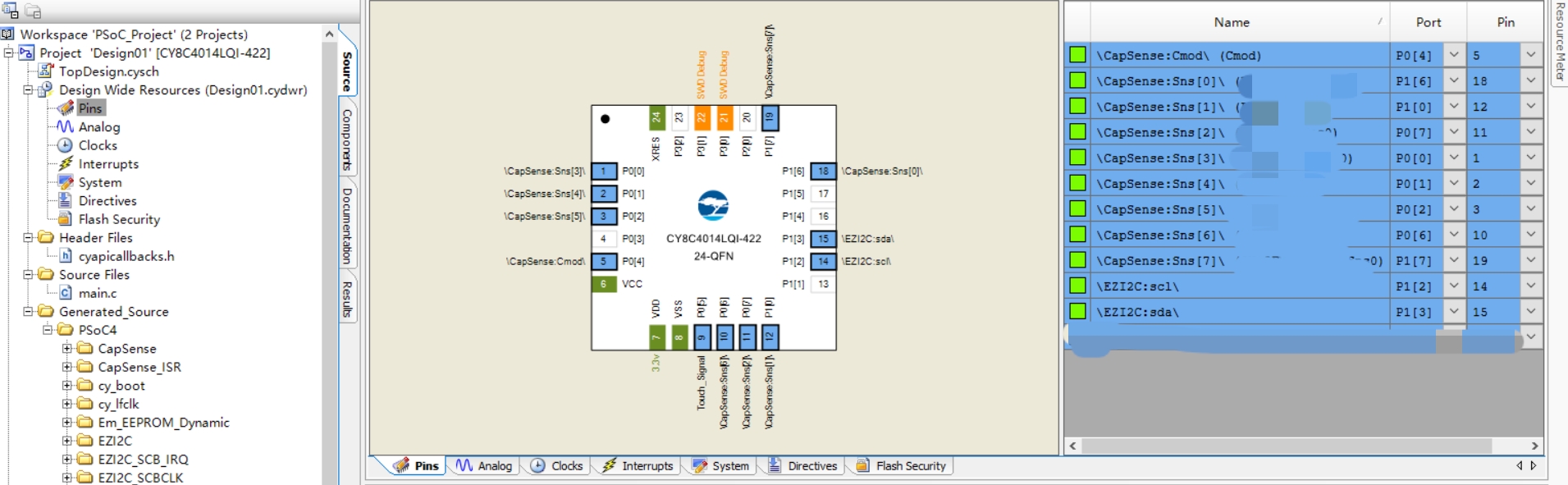 Cypress(赛普拉斯)电容式感应(CapSense)触摸按键应用笔记（工程配置+功能调校+IIC通讯）_psoc programmer-CSDN博客