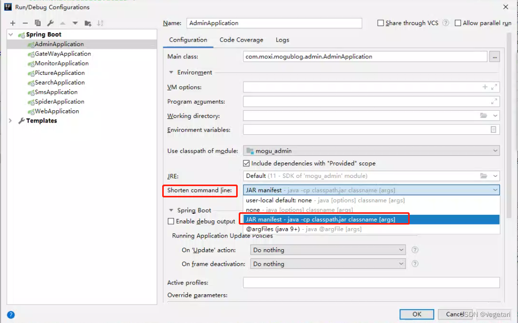 error running ‘xx‘ Command line is too long shorten command line for xx or also for Spring Boot ...