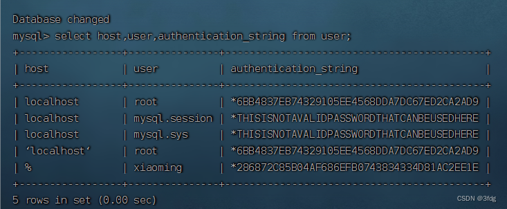 Linux的mysql中执行grant Replication Slave On To ‘xiaoming‘‘‘ Identified By ‘root123456‘;时被拒绝