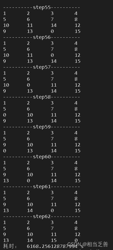 【人工智能】a算法和ida算法求解15 Puzzle问题(大量优化,能优化的基本都优化了)十五数码问题a Csdn博客