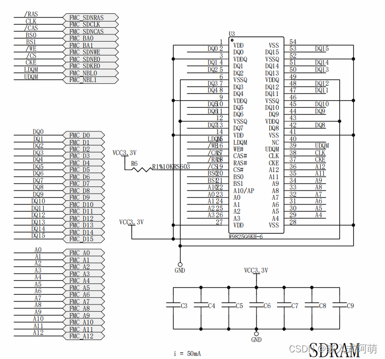 Stm32f429igt6使用sdram（w9825g6kh 6） W9825g6kh 6布线 Csdn博客
