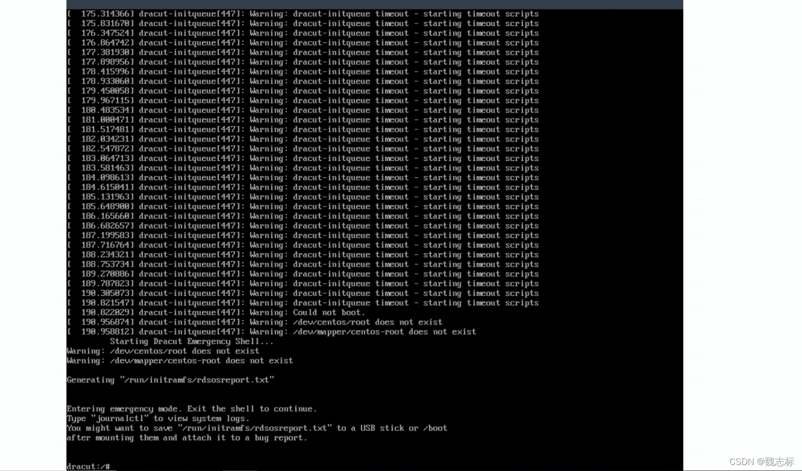 Centos 系统启动后直接进入dracut,找不到 Dev Mapper Centos Root Centos开机dracut修复 Csdn博客