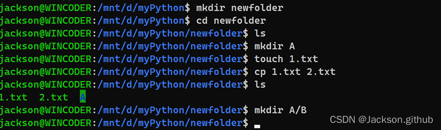 Windows Subsystem for Linux (WSL)日常操作之文件操作命令（第一部分）_wsl 往板子上push文件-CSDN博客