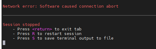 Network error: SoftWare caused connection abort 报错_mobaxterm network error: software caused ...