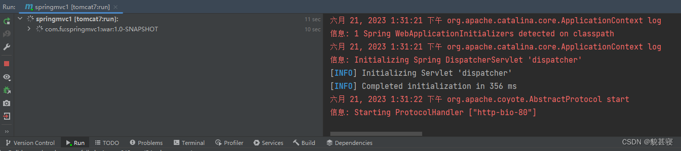 IDEA启动tomcat7:run时报错：A child container failed during start_idea a child container failed during ...