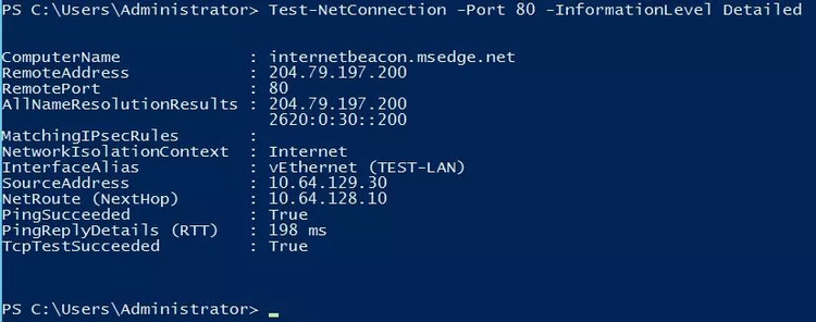 使用 Test-NetConnection 测试网络连接-CSDN博客