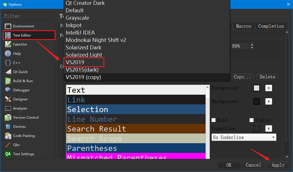 1、QT creator 黑色主题代码风格（仿vs2019）_qtcreator vs2019 主题-CSDN博客