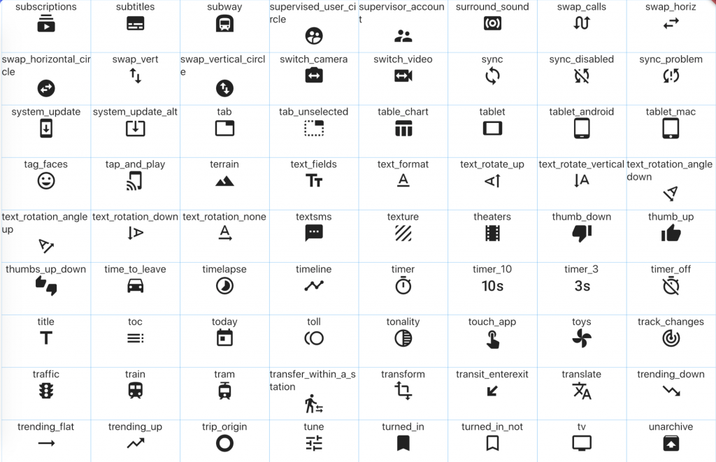 Flutter Icons 内置图标库，全套Material图标_flutter icons图标有哪些-CSDN博客