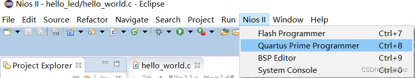 Nios实验入门实践——用Nios软件编程方式完成LED流水灯显示并使用串口输出“Hello Nios-II”字符到笔记本电脑_de2-115开发板nios实现-CSDN博客