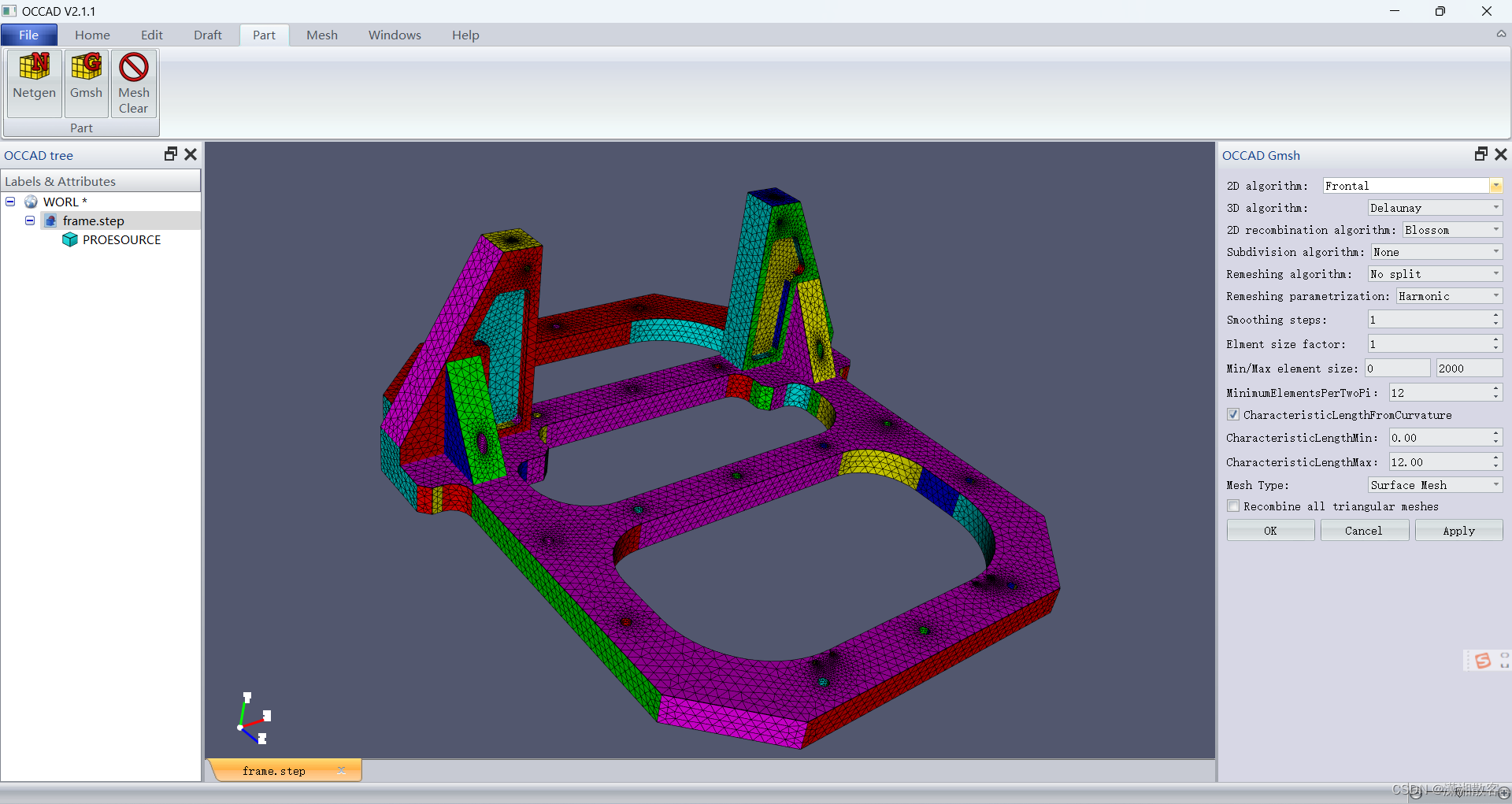 基于OCC与OSG的CAD平台构建值gmsh划分效果测试_occ曲线转osg-CSDN博客
