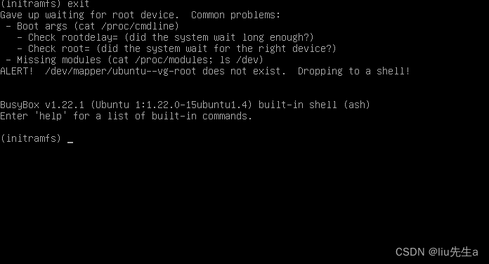 vmware虚拟机ubuntu16.04开机进入initramfs界面_vm虚拟机如何进入initramfs系统-CSDN博客