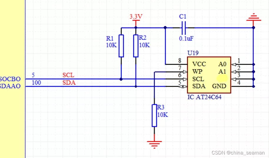 I2C 学习记录_at24c256 3.3v 上拉电阻-CSDN博客