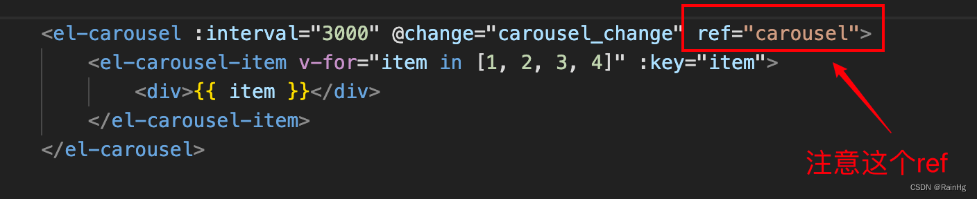 【vue3】ref获取dom元素，element-plus方法的使用（以走马灯next、prev方法为例）_vue3如何通过refs获取elementuiplus table实例-CSDN博客
