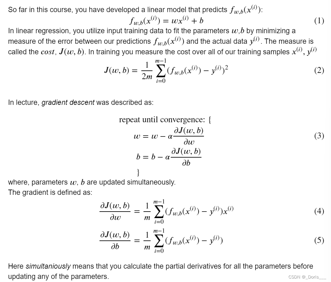 监督学习week 1: 单变量线性回归optional_lab收获记录_optional lab-CSDN博客