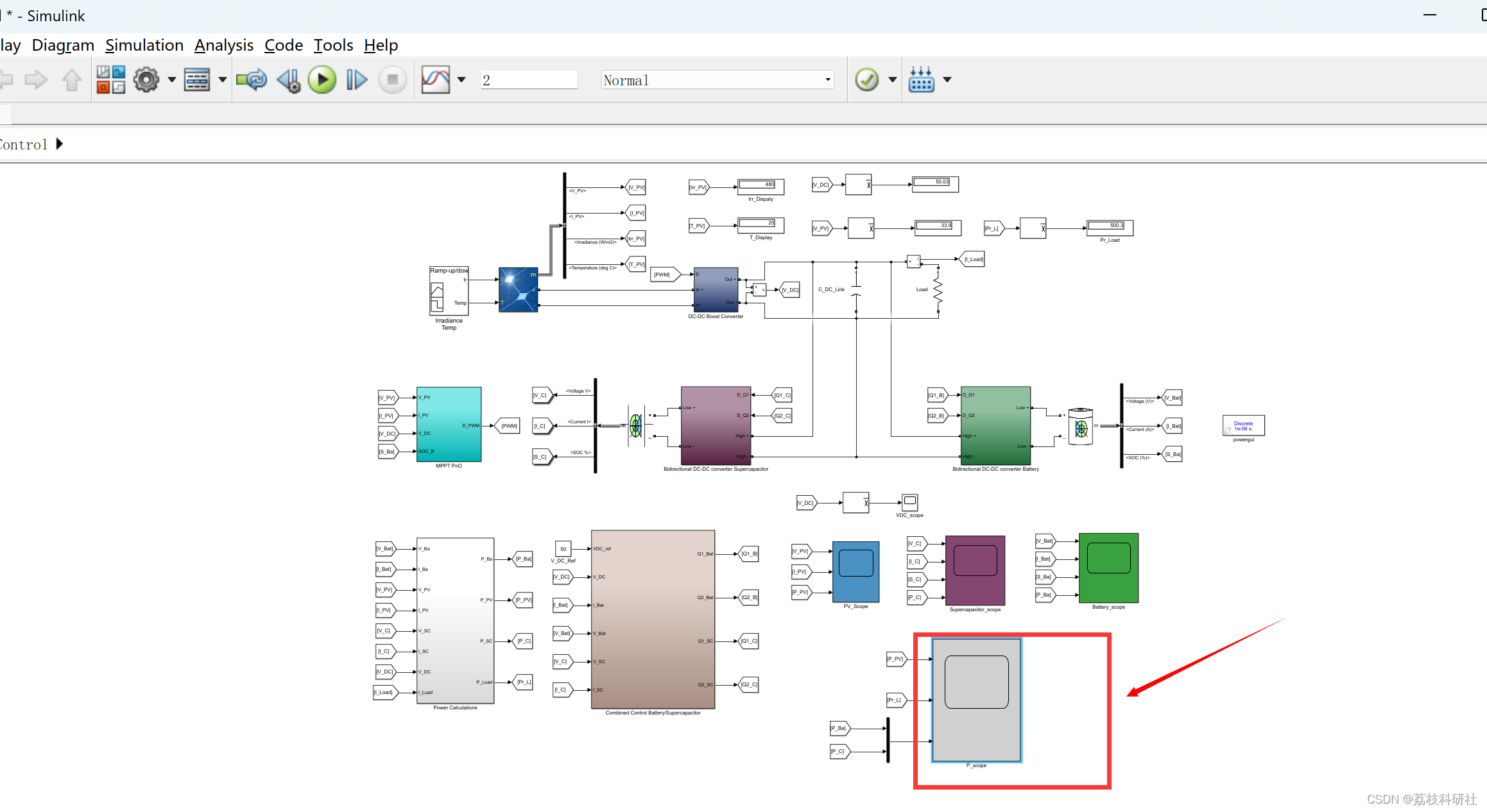光伏电池 超级电容混合储能系统的能量系统研究(simulink)simulink光伏储能系统 Csdn博客