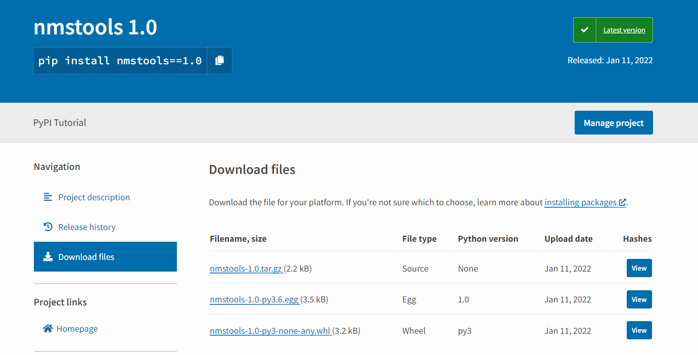 使用pip install安装自定义工具包（PyPI平台）_python packageindex-CSDN博客