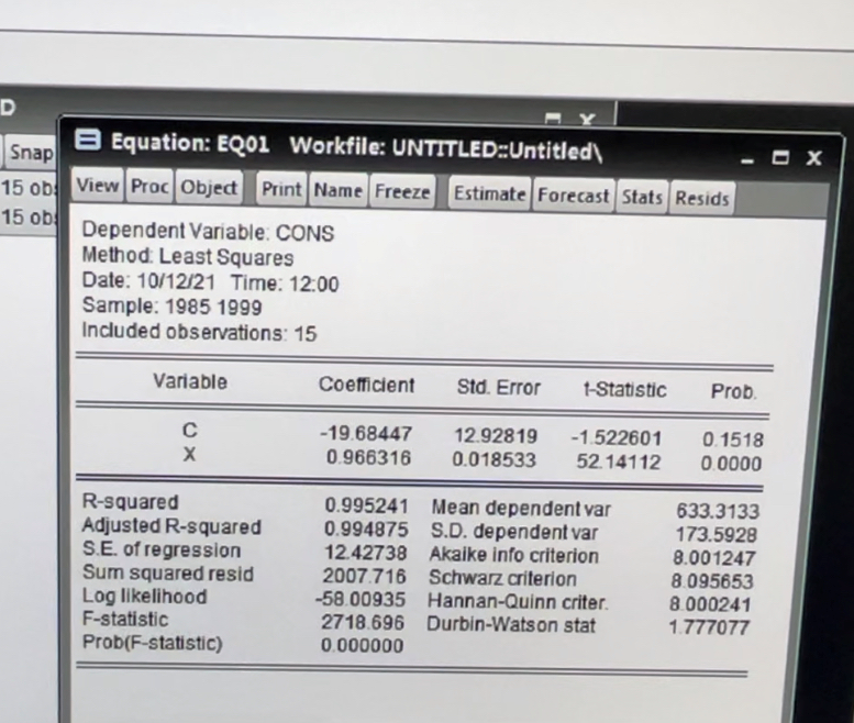 Eviews软件工具——线性回归模型（超详细版本）_eviews线性回归-CSDN博客