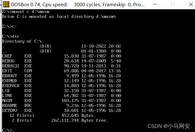 汇编语言环境搭建——Dosbox_dosbox运行汇编-CSDN博客