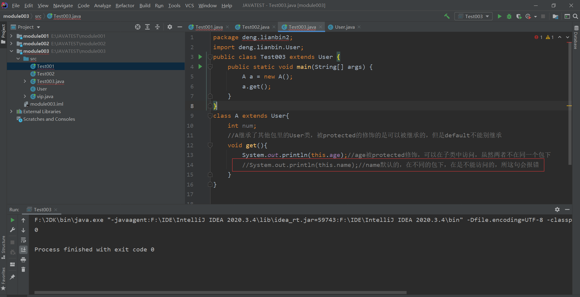 JAVA中访问控制权限：public、protected、default、private_default权限可以被同包和子类引用-CSDN博客
