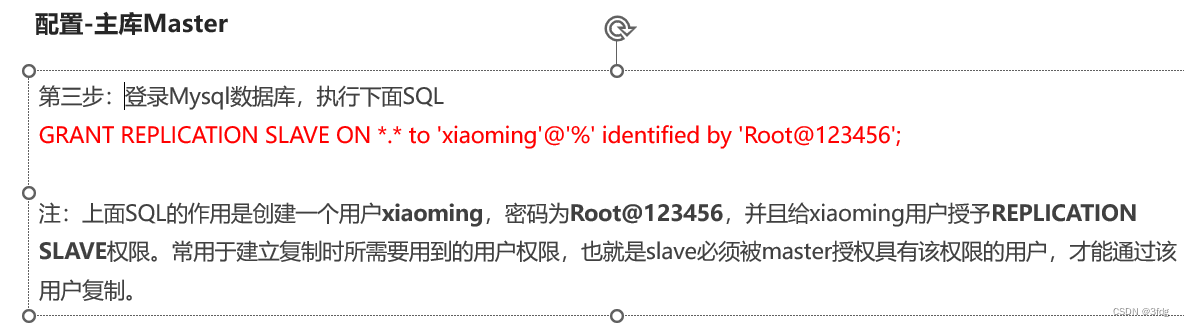 Linux的mysql中执行grant Replication Slave On To ‘xiaoming