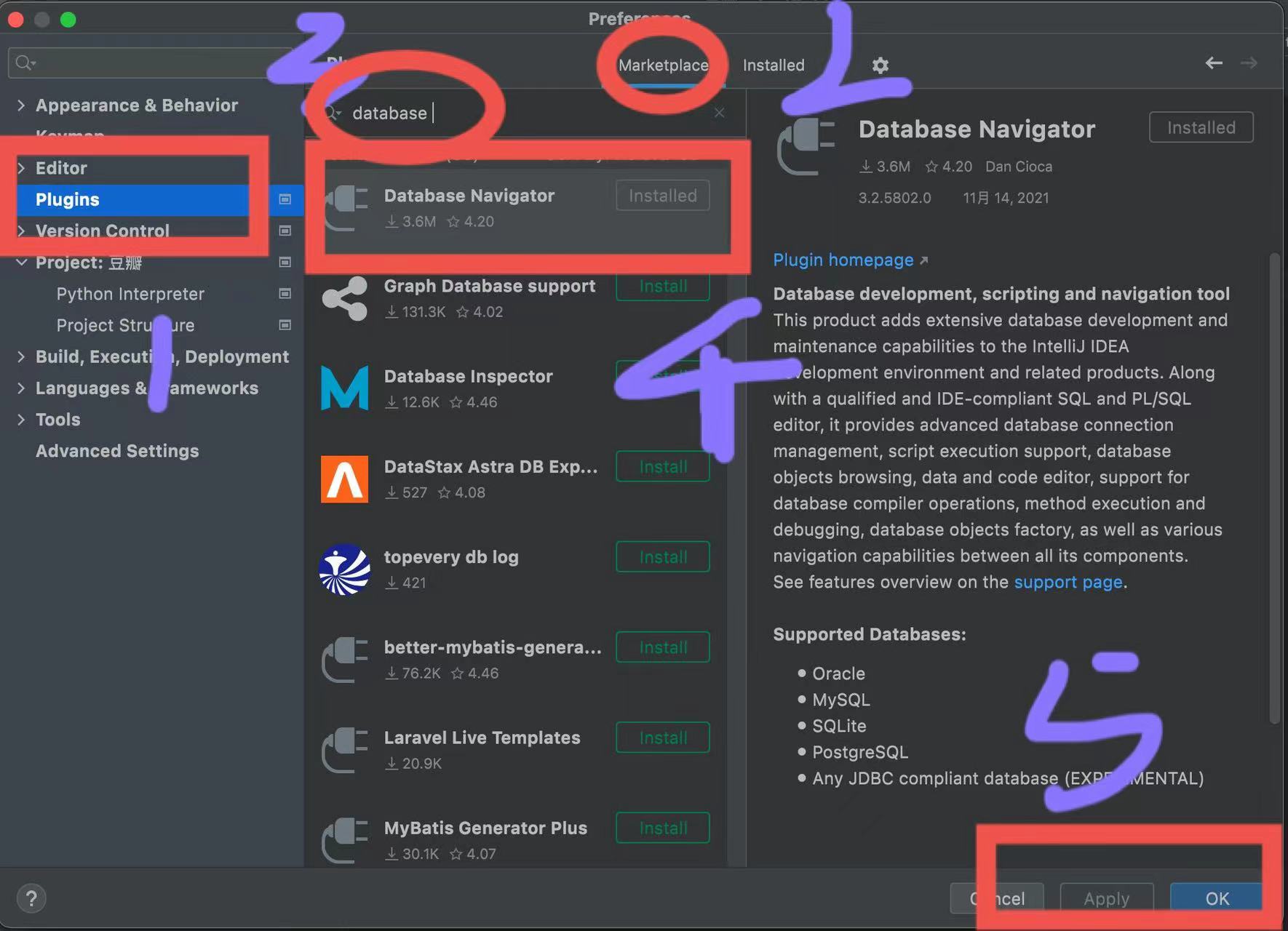 pycharm中没有找到database的解决方法如下：_pycharm database-CSDN博客