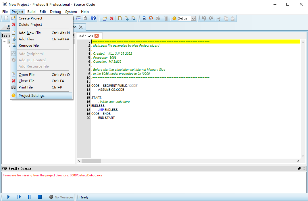 微机8086硬件仿真环境的搭建_invalid internal memory size == null (cheat mode)-CSDN博客