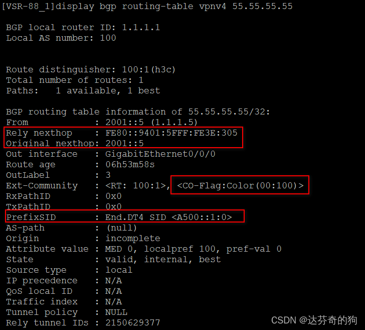 SRv6 Traffic-Engineering Policy模拟实验（H3C Cloud Lab）_h3c srv6 policy-CSDN博客
