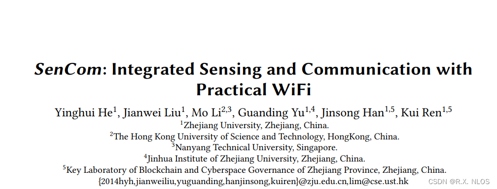 WiFi ISAC论文速览 | MobiCom 2023, SenCom: Integrated Sensing and ...