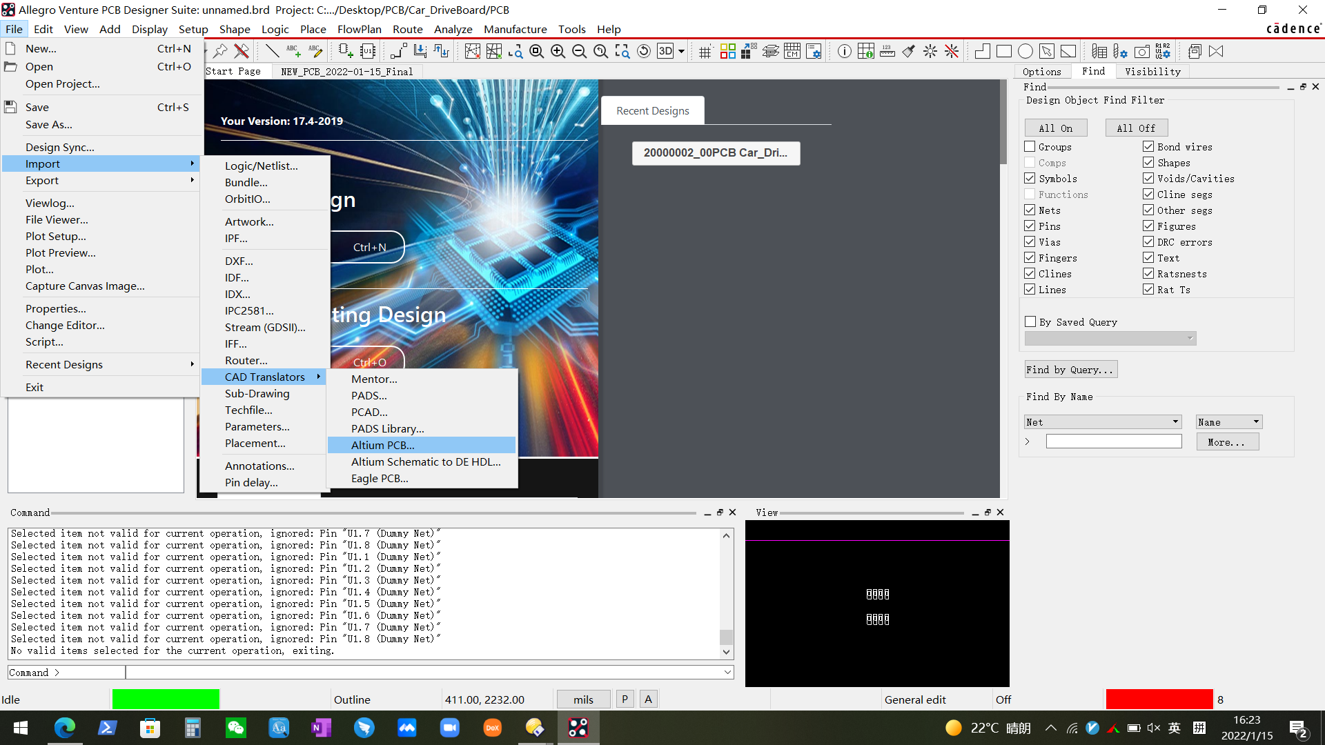 立创EDA导出PCB封装到Cadence17.4（需要Altium）_立创导出到cardence-CSDN博客