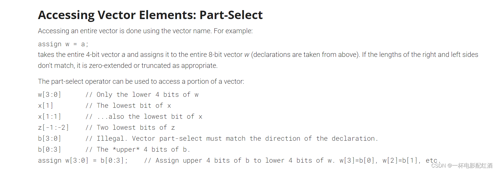 VerilogHDL练习1——Vector_verilog ventor中不能为变量吗-CSDN博客