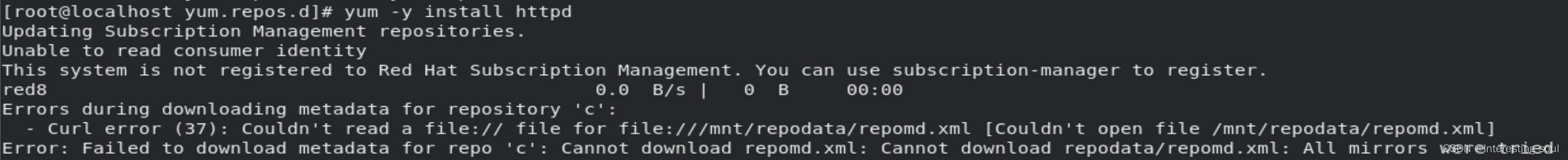 红帽（redhat）Linux8.2--配置本地YUM源_redhat8 repomd.xml-CSDN博客