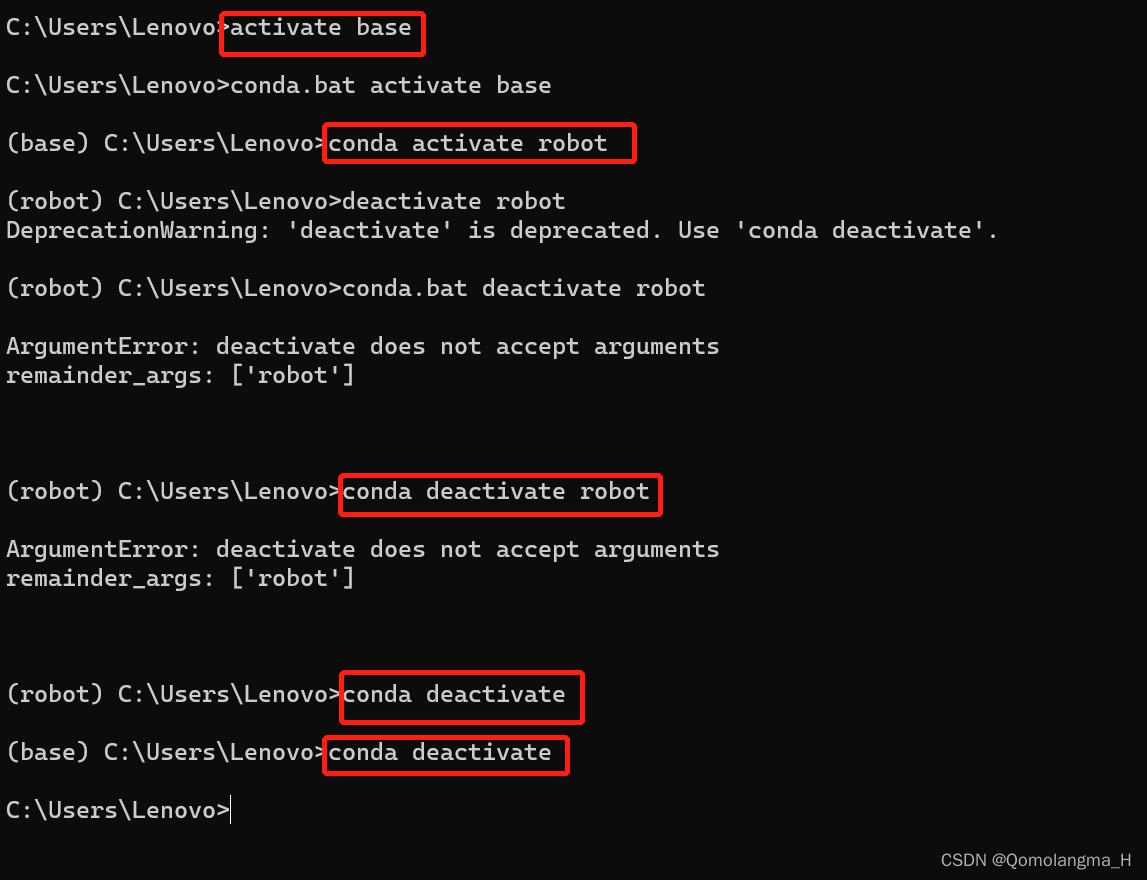 conda命令大全（create/info/init/install/list/package/remove/rename/run ...