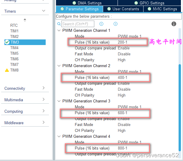 基于STM32cubemx工程TIM3多通道PWM输出配置_tim3输出pwm-CSDN博客