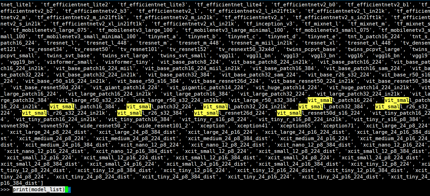 查看timm的模型_timm模型查询-CSDN博客