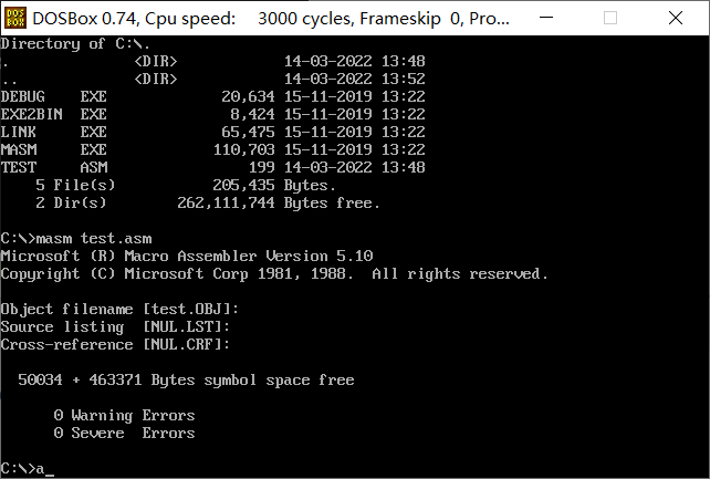 win10(64位)安装汇编环境(masm)_masm64位-CSDN博客