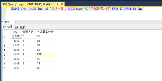 Sql语句操作练习（一）单表查询。写出实现如下查询的sql语句。 1 查询学生选课表中的全部数据。 Csdn博客 