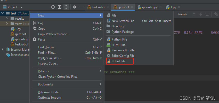 pycharm+robotframework配置_pycharm robotframework-CSDN博客