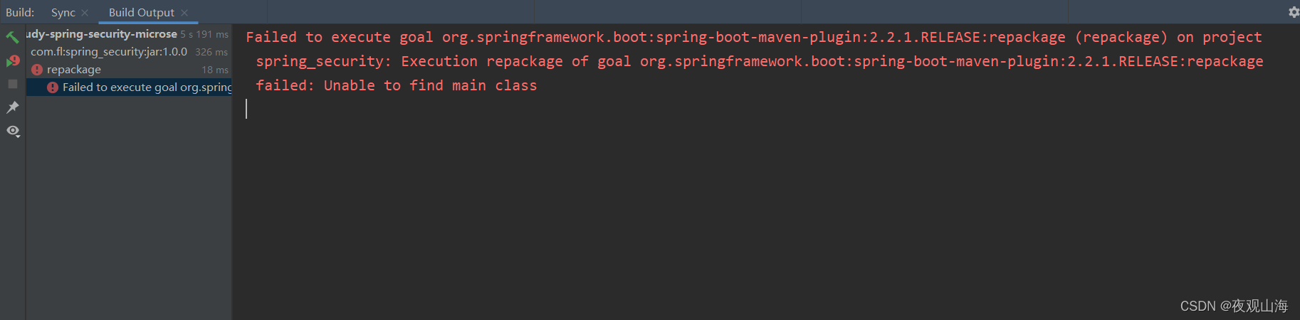 Failed To Execute Goal Org Springframework Boot Spring Boot Maven Plugin 2 2 1 Release Repackage