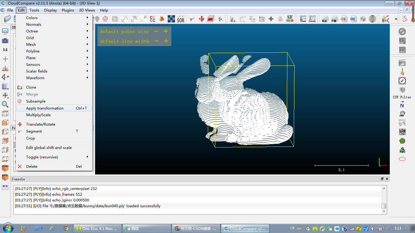 CloudCompare:点云间重叠区可视化对比_不同点云语义如何可视化一起对比-CSDN博客