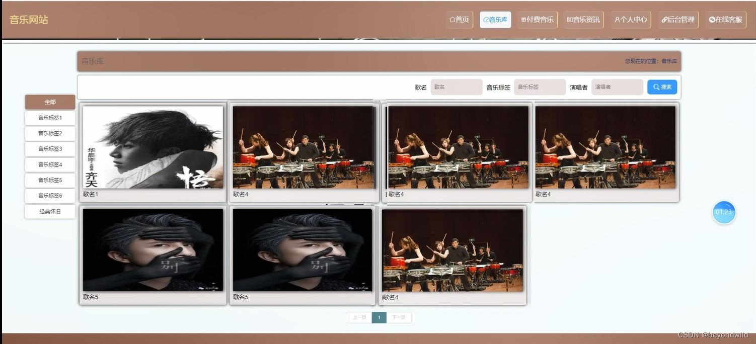 Java项目:在线音乐管理系统(java+SSM+ElementUI+Vue+Mysql)_在线音乐播放管理系统-CSDN博客