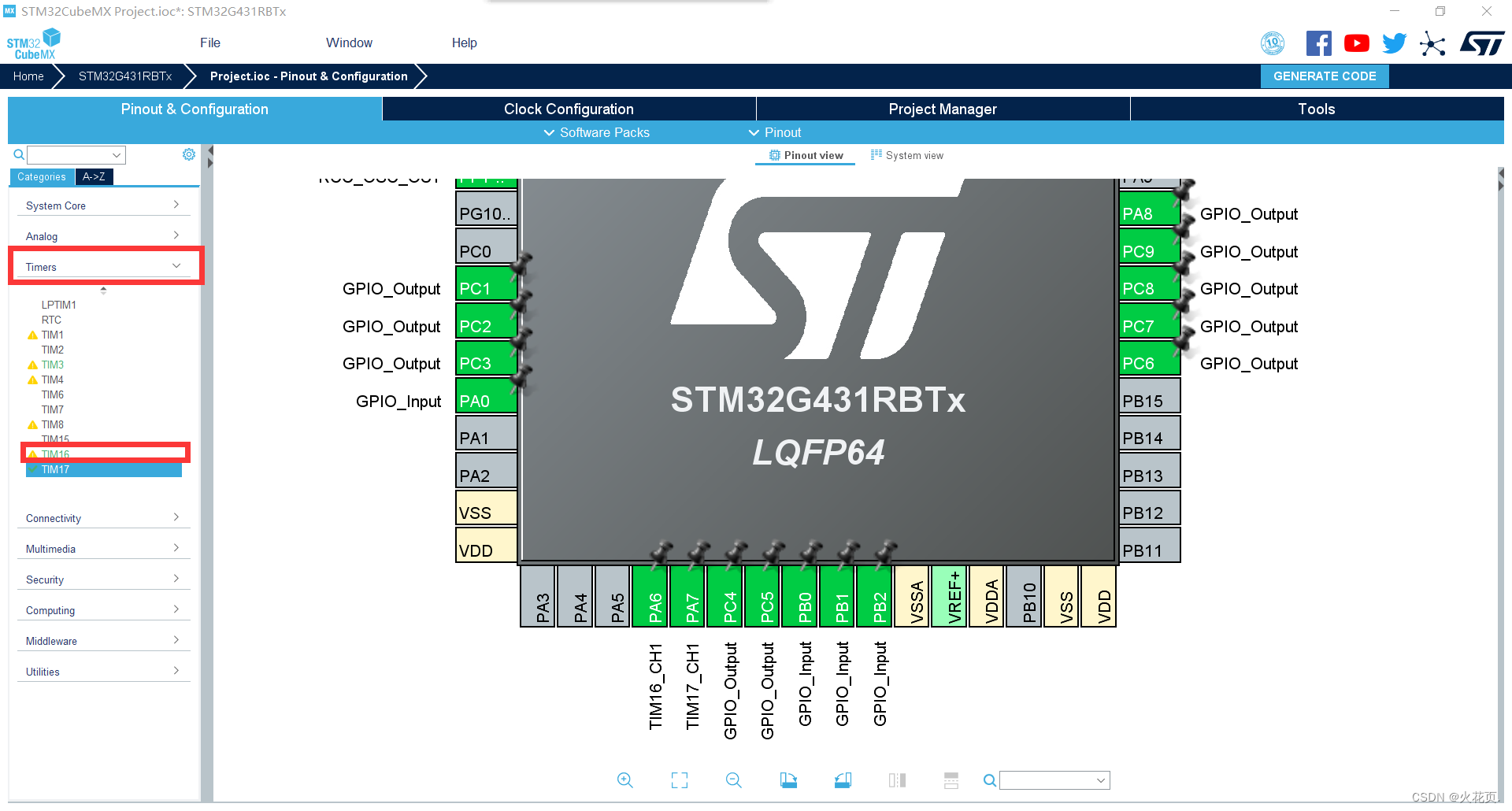 【STM32G431RBTx】备战蓝桥杯嵌入式→基本模块→TIM→PWM_stm32g431rbtx 的tim-CSDN博客
