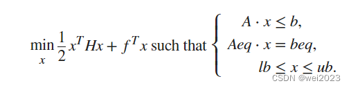 Matlab——quadprog函数解決QP问题_qp问题matlab-CSDN博客