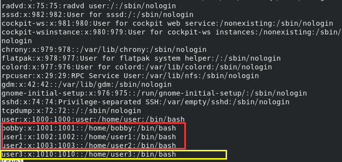 番外8---项目(管理用户和组)_1.用户管理准备工作:新建用户bobby、user1、user2, 将用户user1 和user2加-CSDN博客